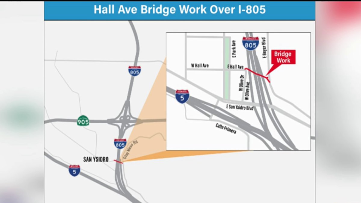 Pedestrian bridge over I-805 in San Ysidro to close for repairs – NBC 7 ...