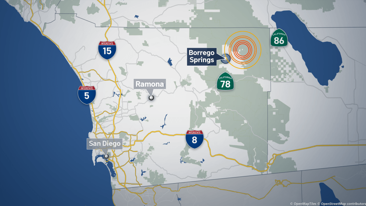 3.7 magnitude earthquake rattles parts of San Diego’s east county – NBC ...