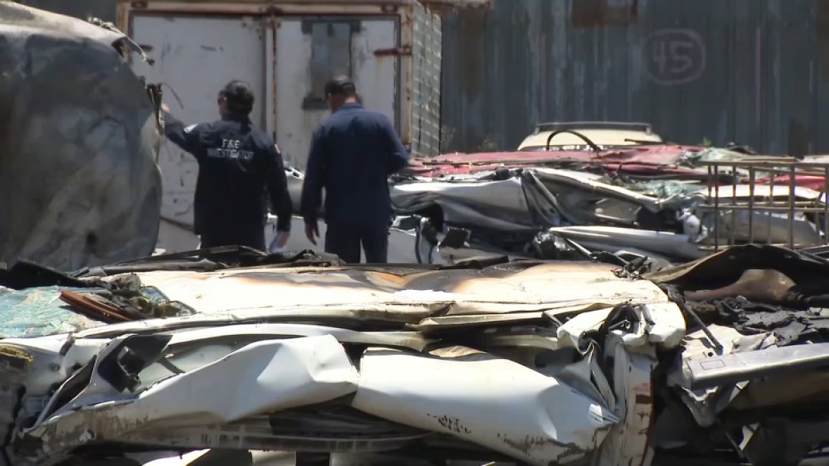 Junkyard fire in Chula Vista seen from across South Bay – NBC 7 San Diego