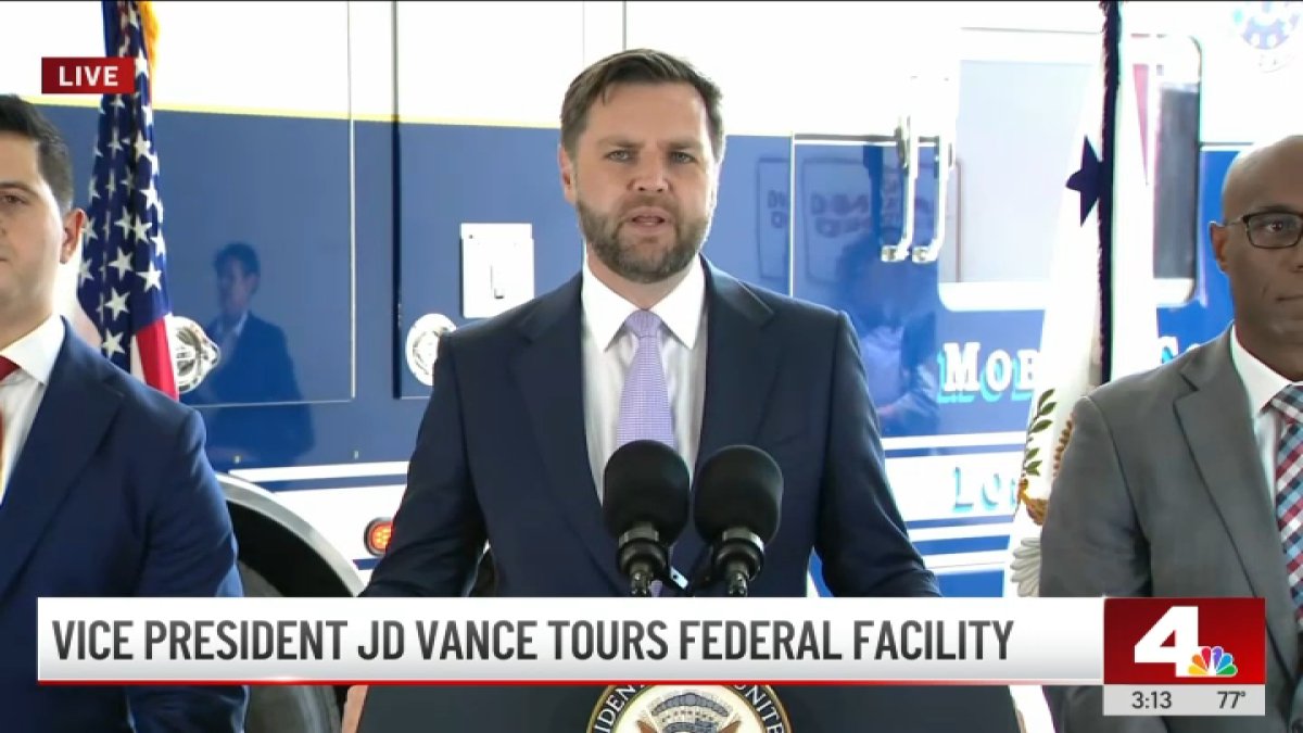 VP Vance visits LA, slams Newsom for ‘endangering’ ICE agents – NBC 7 ...