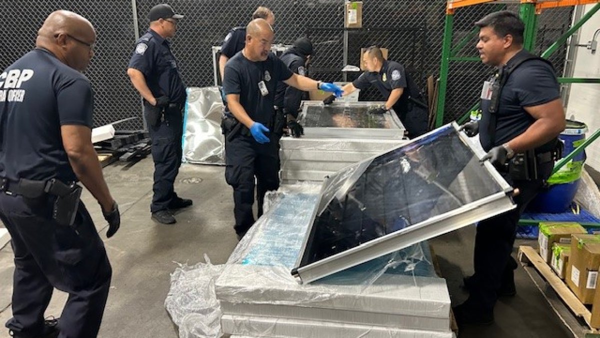 Officers at LAX uncover pounds of meth hidden under solar panels – NBC ...