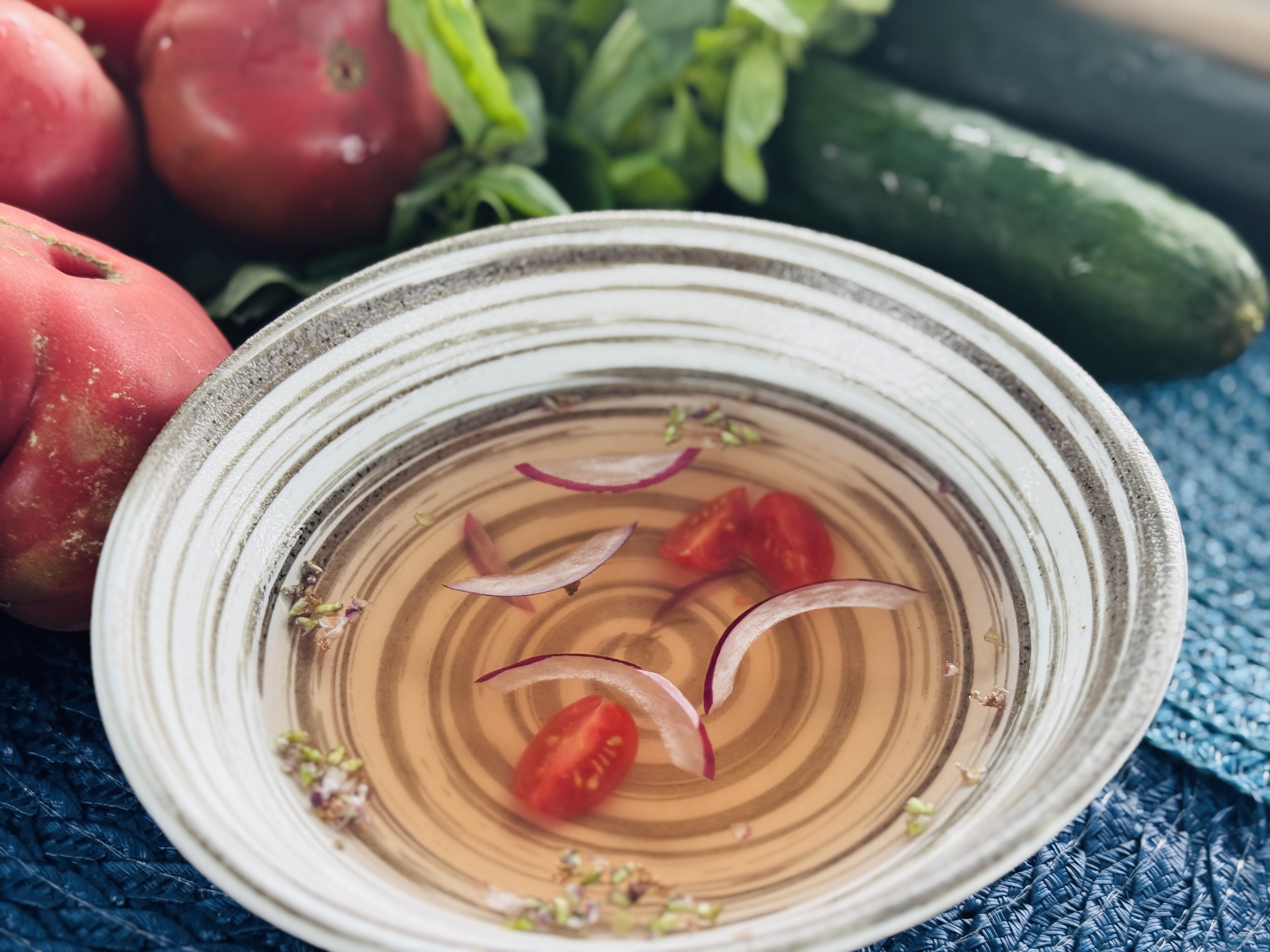 This refreshing Gazpacho Consommé is a light, elegant start to any meal ...