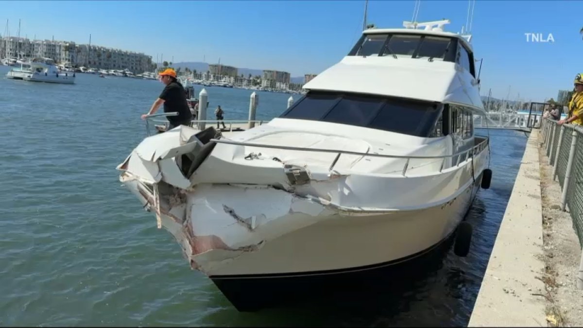 Yacht crashes into seawall in Marina Del Rey – NBC 7 San Diego