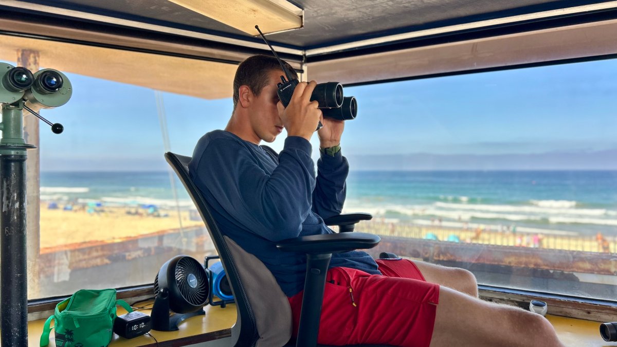 Swimmers enjoy a ‘day at the beach’ over the long Labor Day weekend ...