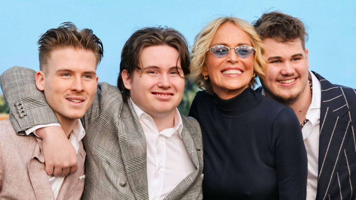 Sharon Stone marvels over rarely seen sons joining her on the red ...