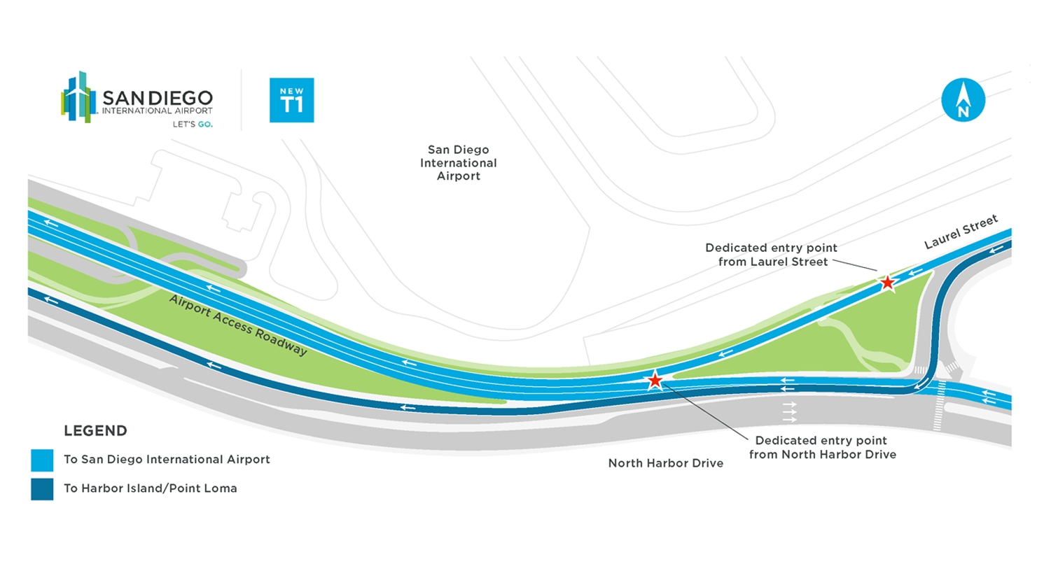 New roadway entrance to San Diego International Airport opens Friday ...