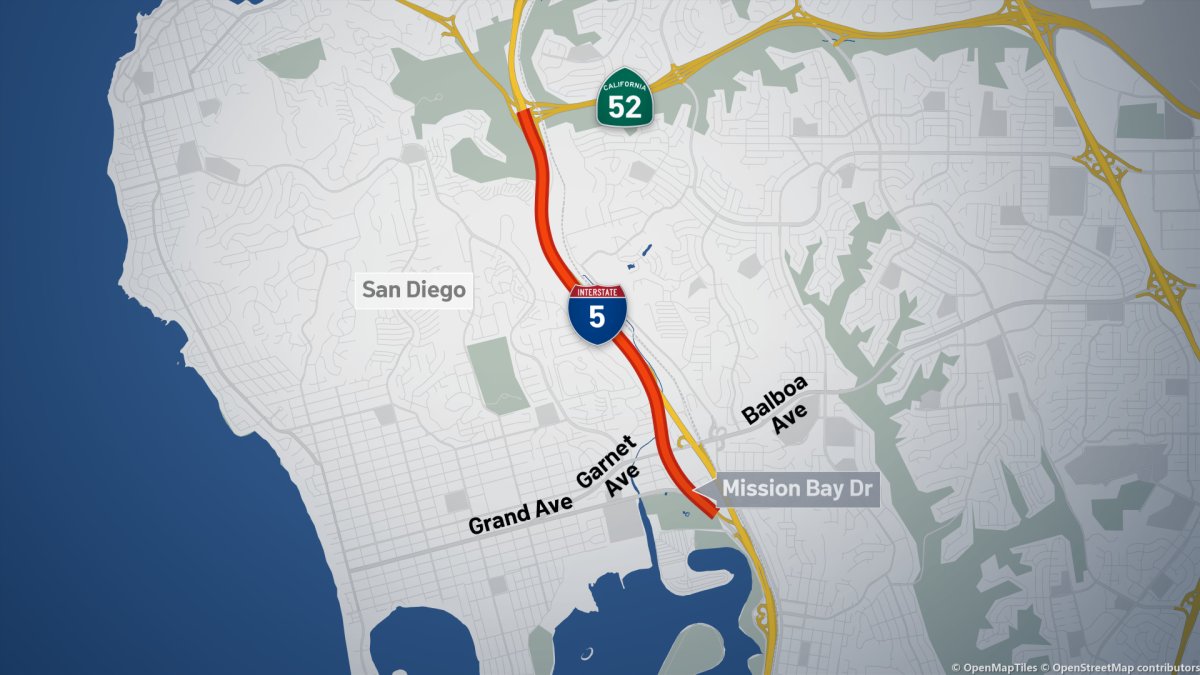 I-5 closure in San Diego to affect southbound drivers this weekend ...