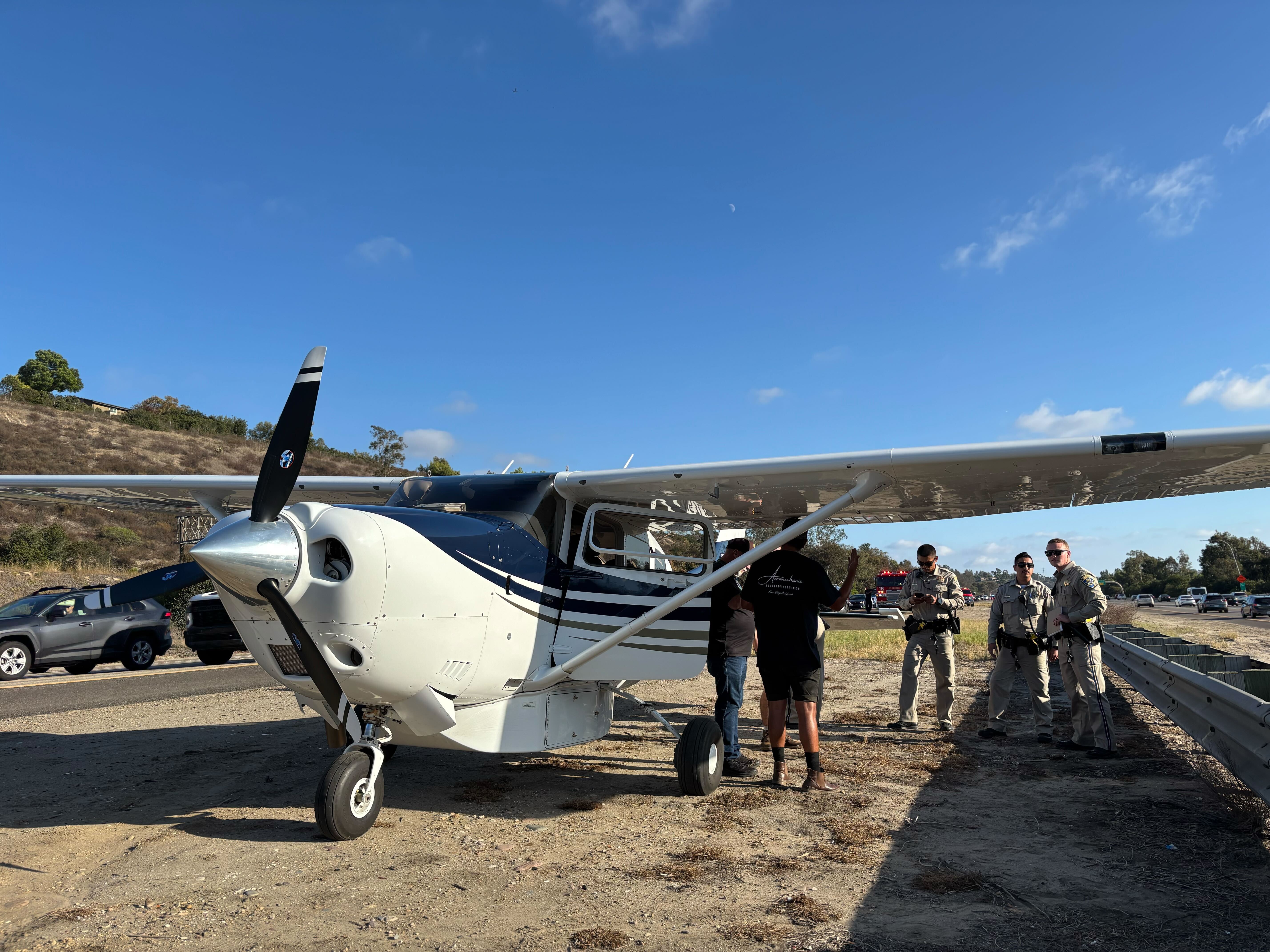 Plane lands on Interstate 15 during rush hour – NBC 7 San Diego
