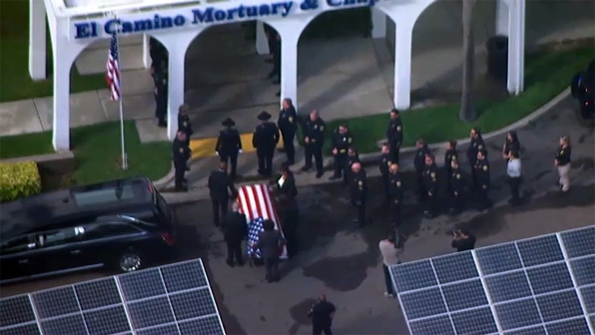 Law enforcement holds procession ceremony for La Mesa Police officer ...