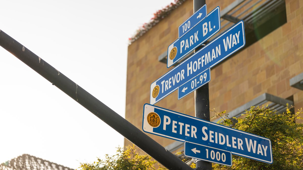 Peter Seidler Way street sign unveiled at Petco Park in honor of former ...
