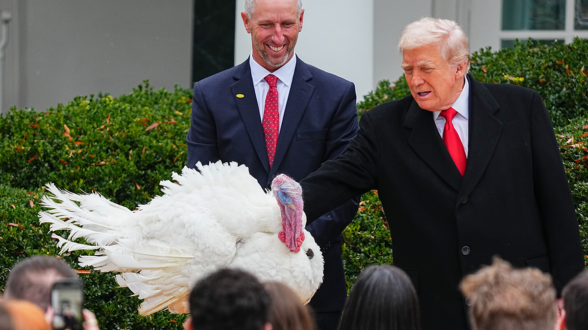 Trump adds Thanksgiving turkeys to his list of 2nd-term pardons – NBC 7 ...