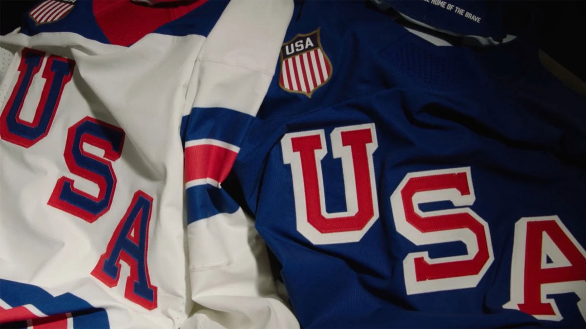 Team USA reveals hockey jerseys for Milan Cortina Olympics – NBC 7 San ...