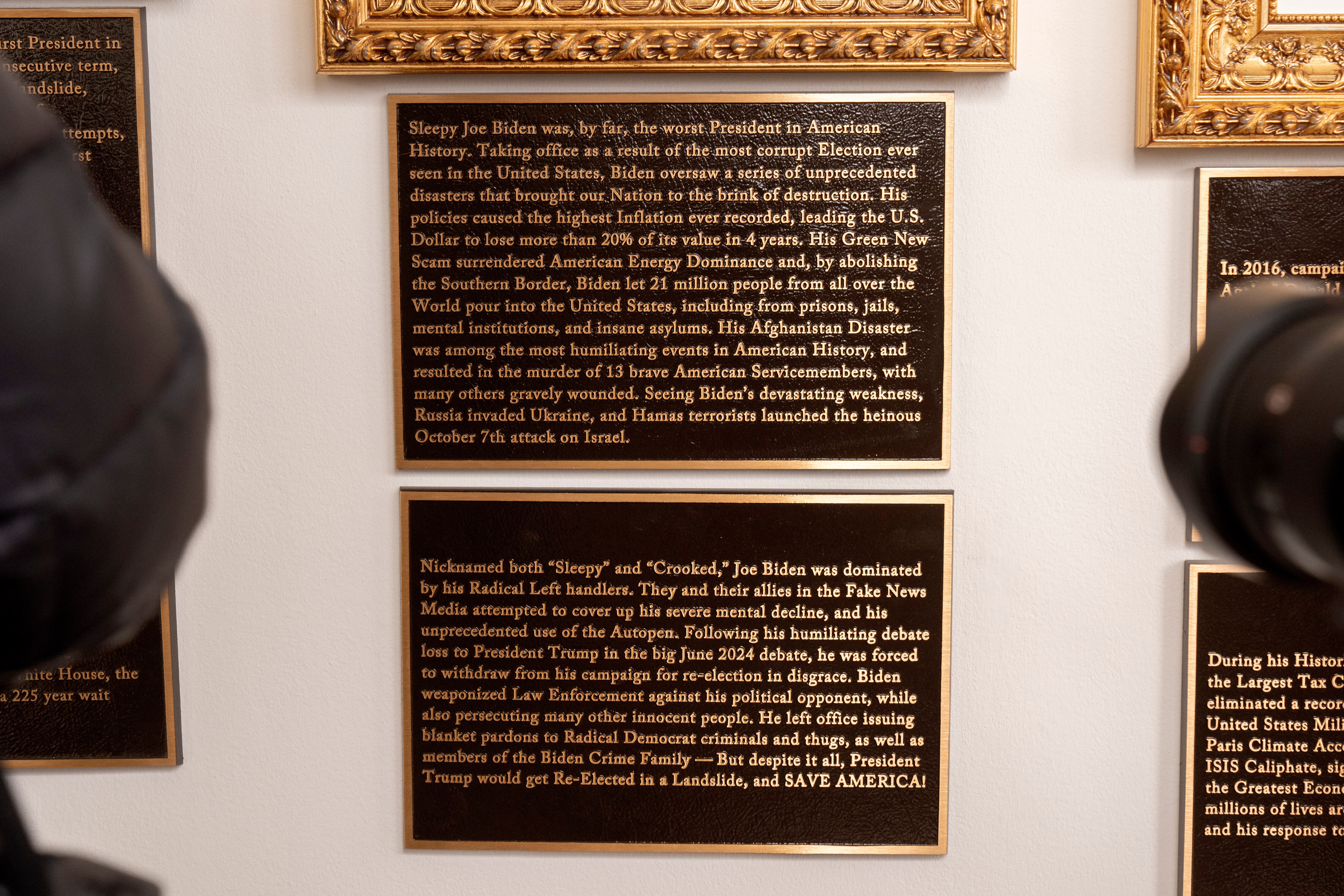 White House installs plaques mocking Obama and Biden – NBC 7 San Diego