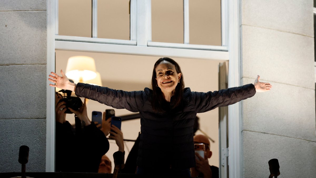 María Corina Machado makes first public appearance in 11 months – NBC 7 ...