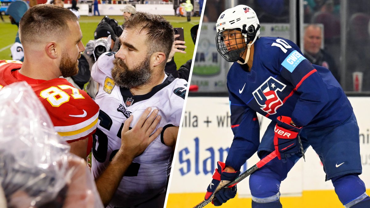 Kelce brothers help Laila Edwards’ family attend Olympic debut – NBC 7 ...