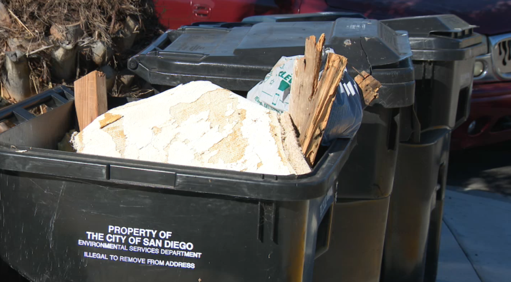Many black trash bins line neighborhood streets after city’s phase-out ...