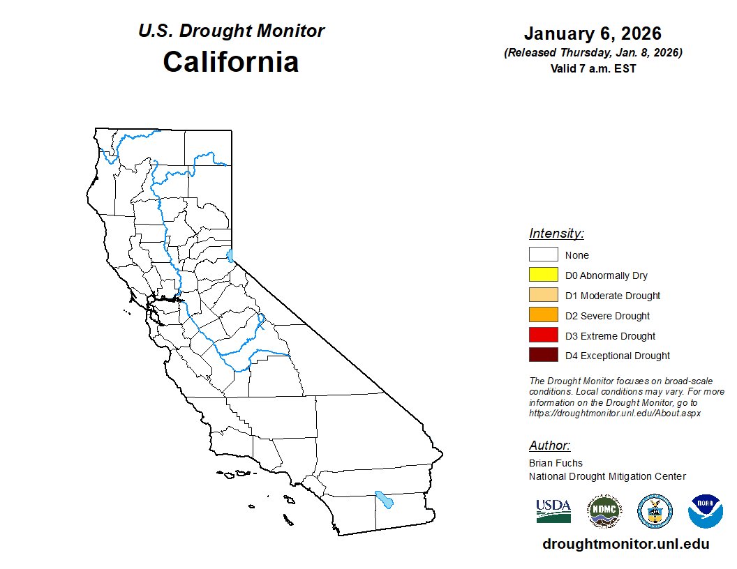 California is drought-free for the first time in 25 years: U.S. Drought ...