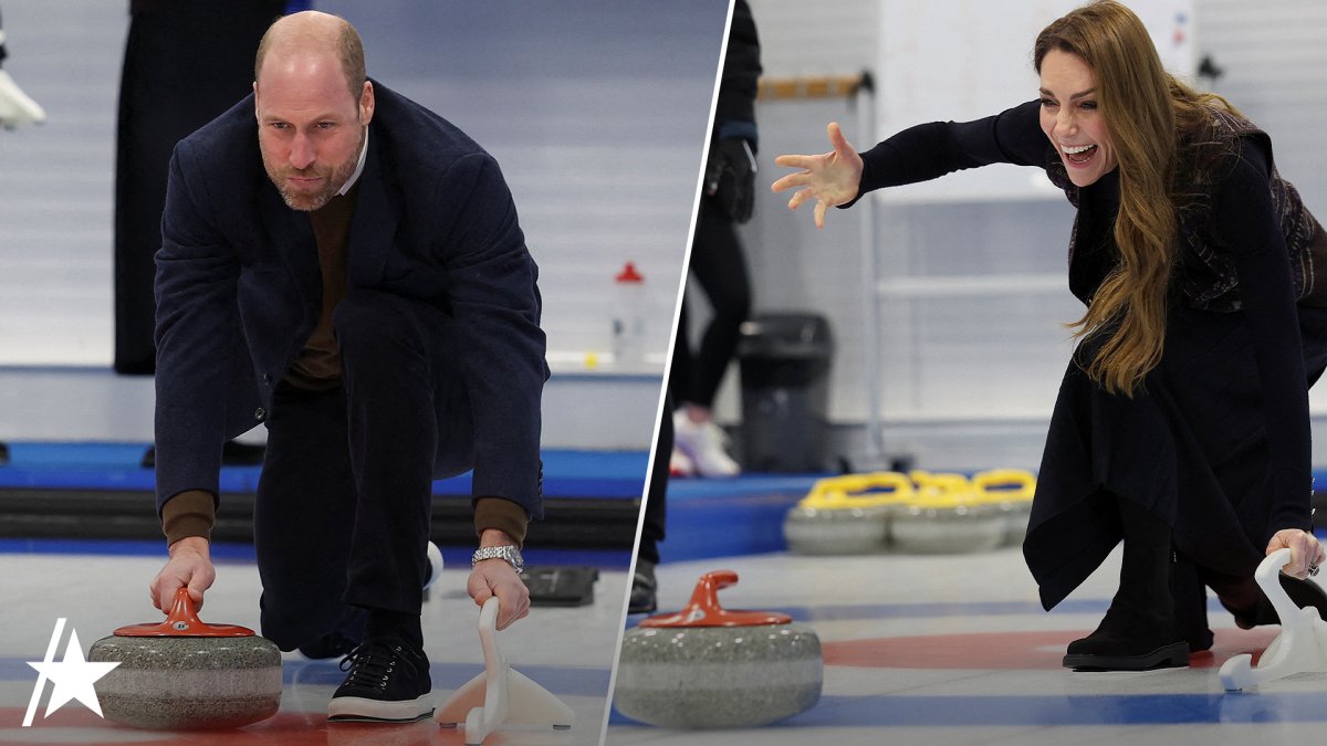 Princess Cathering & Prince William face off in pre-Olympics curling ...