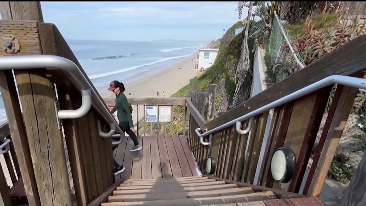Encinitas beach staircase closes as refurbishing begins – NBC 7 San Diego
