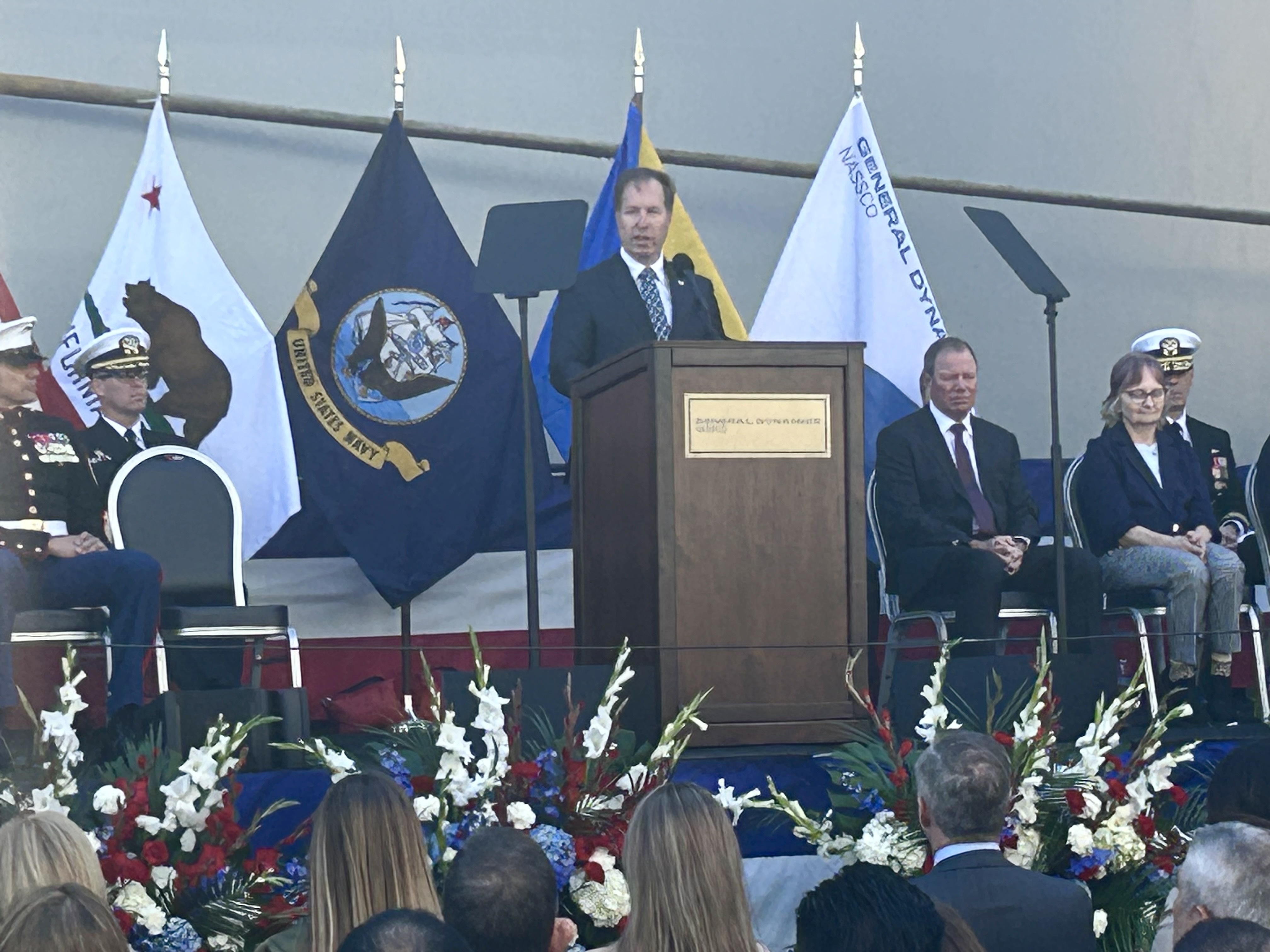 U.S. Navy ship christened at NASSCO shipyard part of Trump ‘golden ...